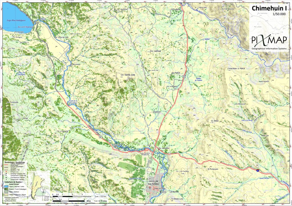 Río Chimehuin I 1/50.000 Map by Pixmap Cartografia Digital | Avenza Maps