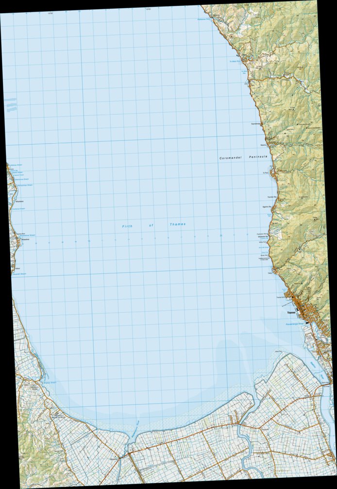 BB34 - Thames Map by Land Information New Zealand | Avenza Maps