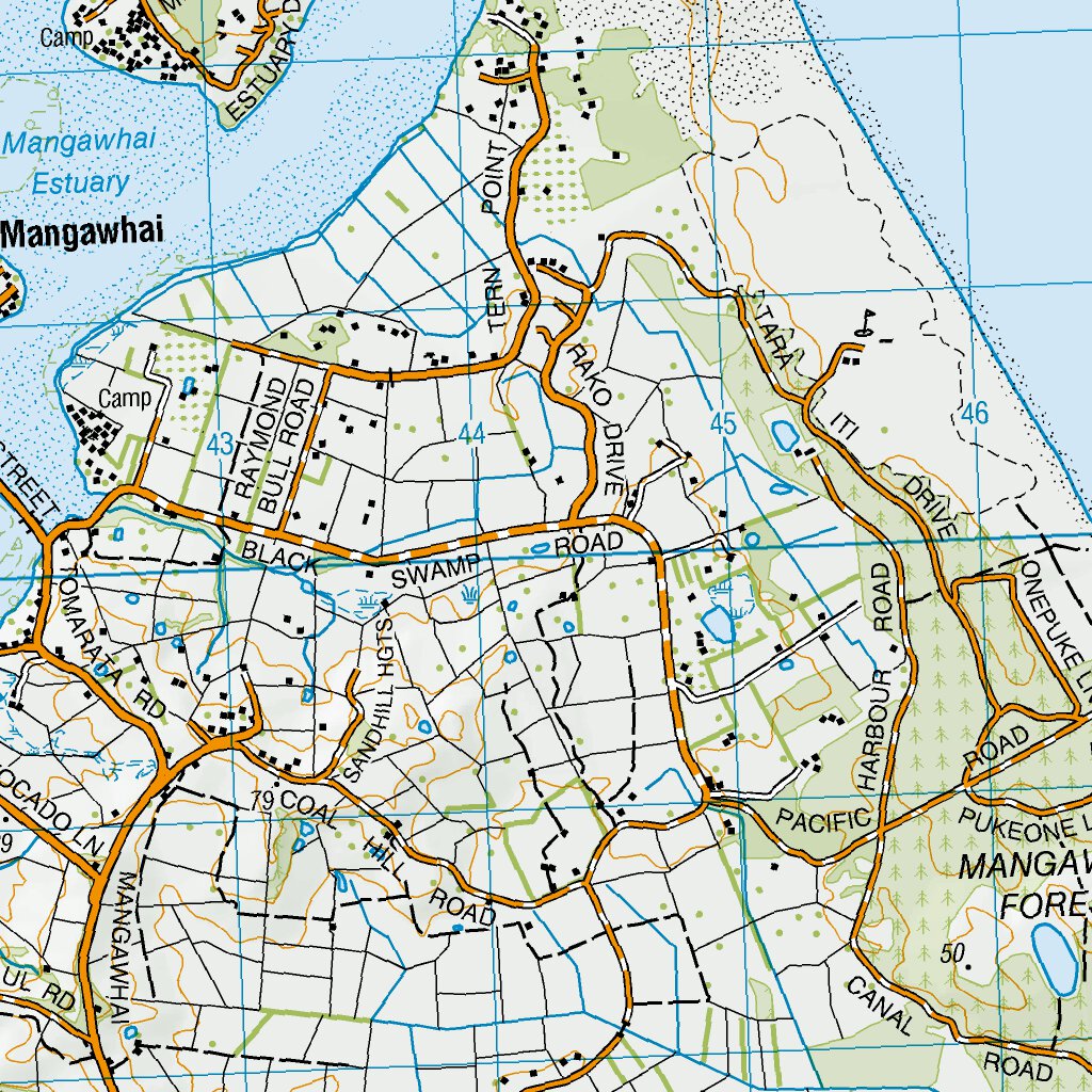 AY31 - Mangawhai Map by Land Information New Zealand | Avenza Maps