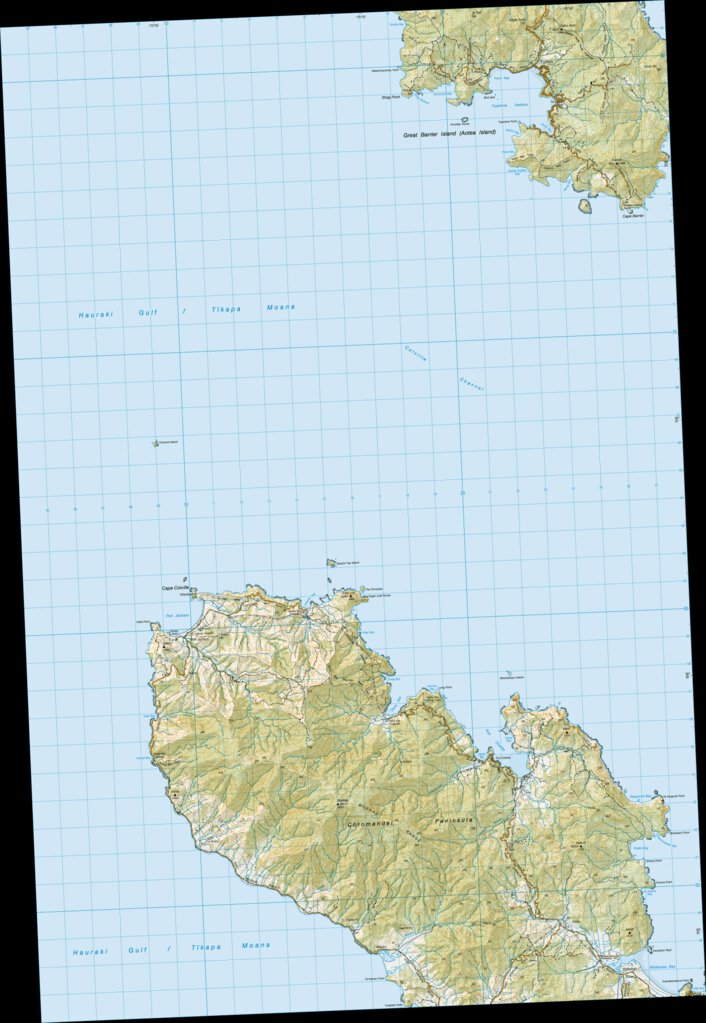 AZ34 - Moehau Map by Land Information New Zealand | Avenza Maps