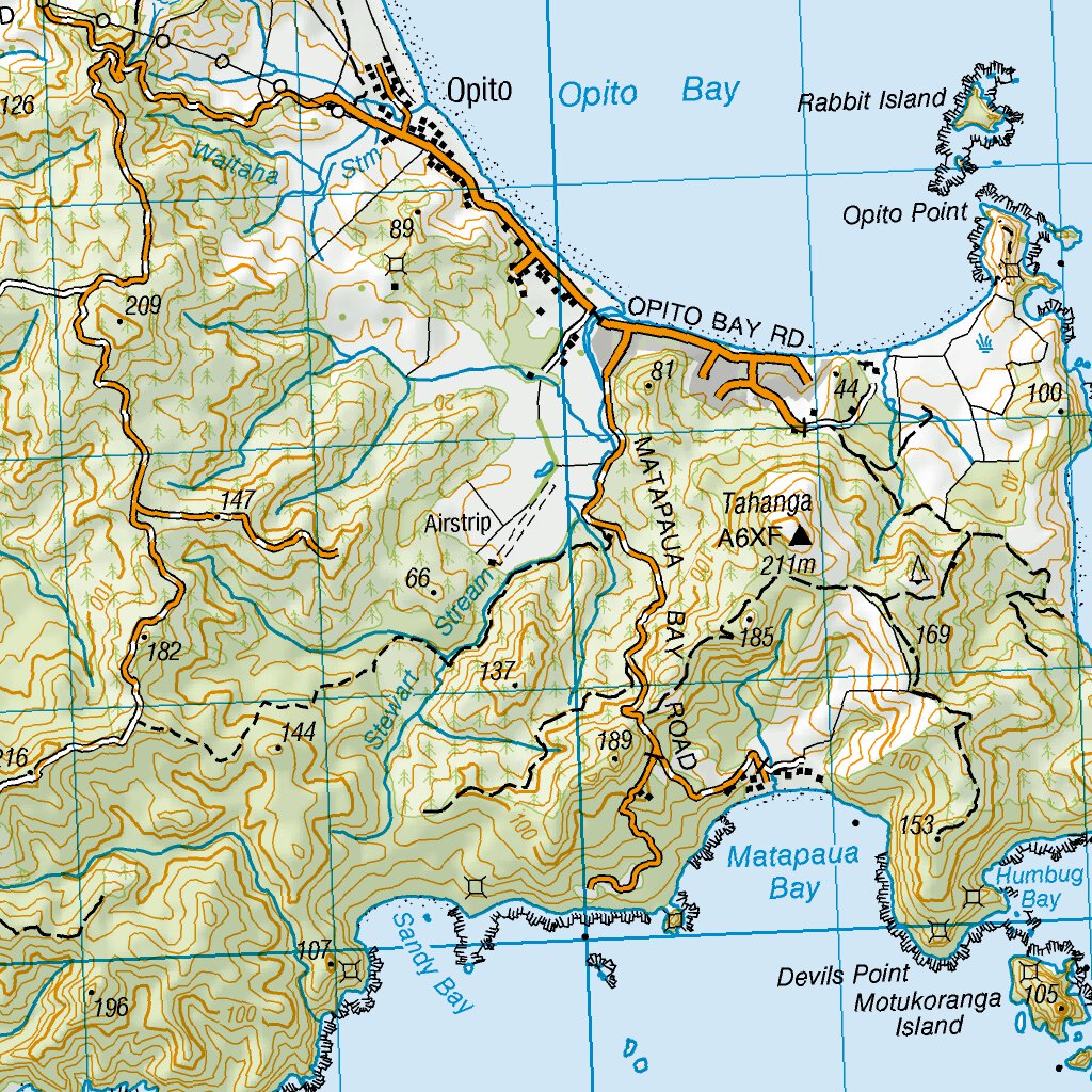 BA36ptBA35 - Cooks Beach Map by Land Information New Zealand | Avenza Maps