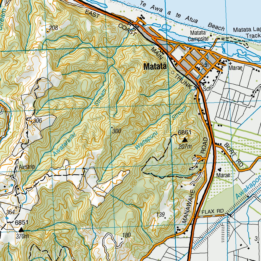 BD39ptBE39 - Matata Map by Land Information New Zealand | Avenza Maps