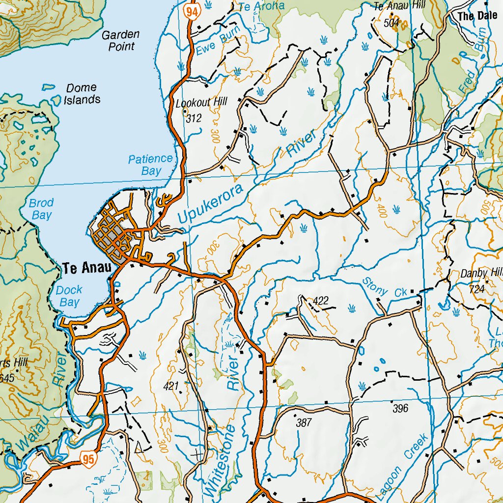 250-25 - Te Anau Map by Land Information New Zealand | Avenza Maps