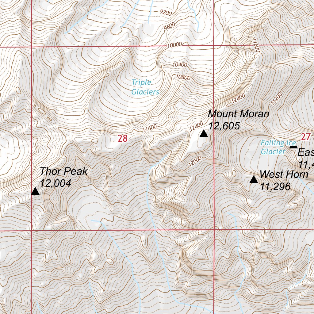 Teton Range Bighorn Sheep Winter Zones Map by US Forest Service R4 ...