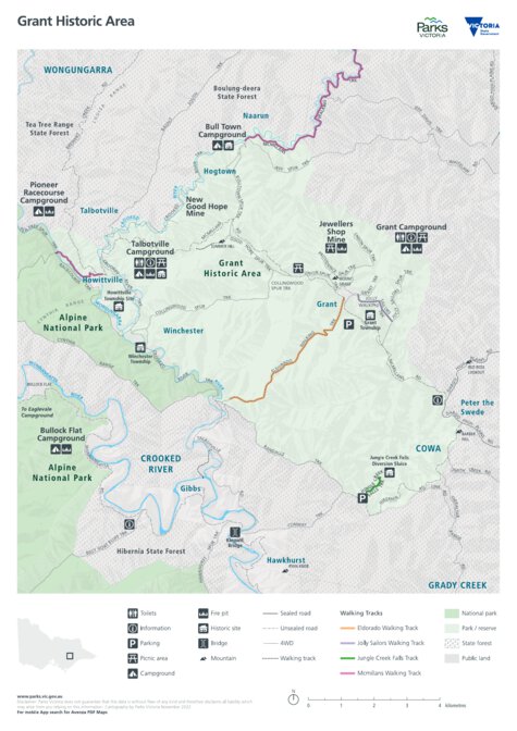 Grant Historic Area Visitor Guide Map by Parks Victoria | Avenza Maps