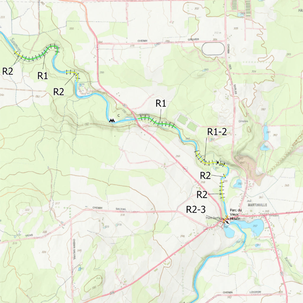Rivière aux Saumons ( Ascot ) Map by Canot Kayak Quebec | Avenza Maps