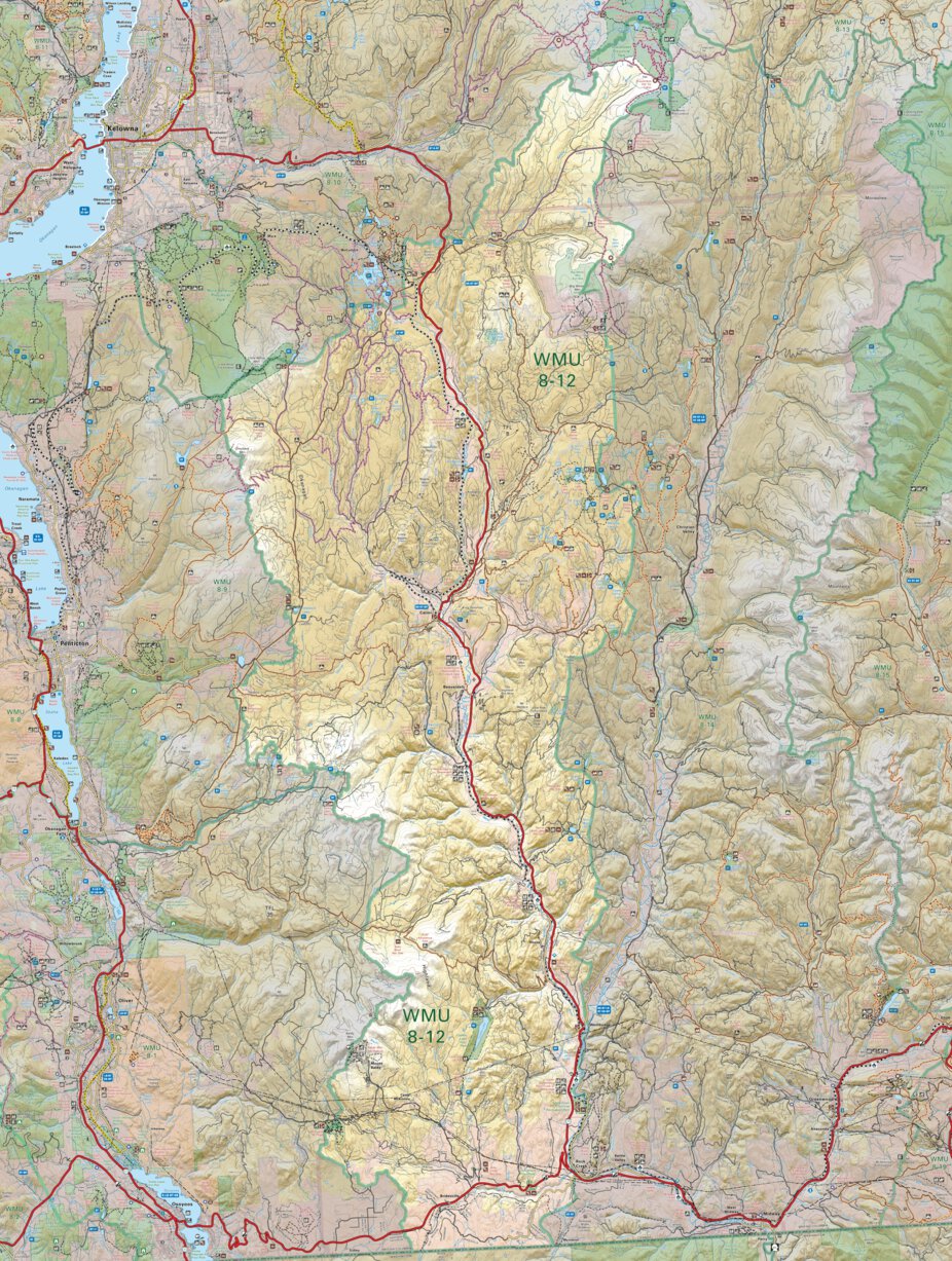 WMU 8-12 Okanagan Region – Hunting Topo BC Map by Backroad Mapbooks ...