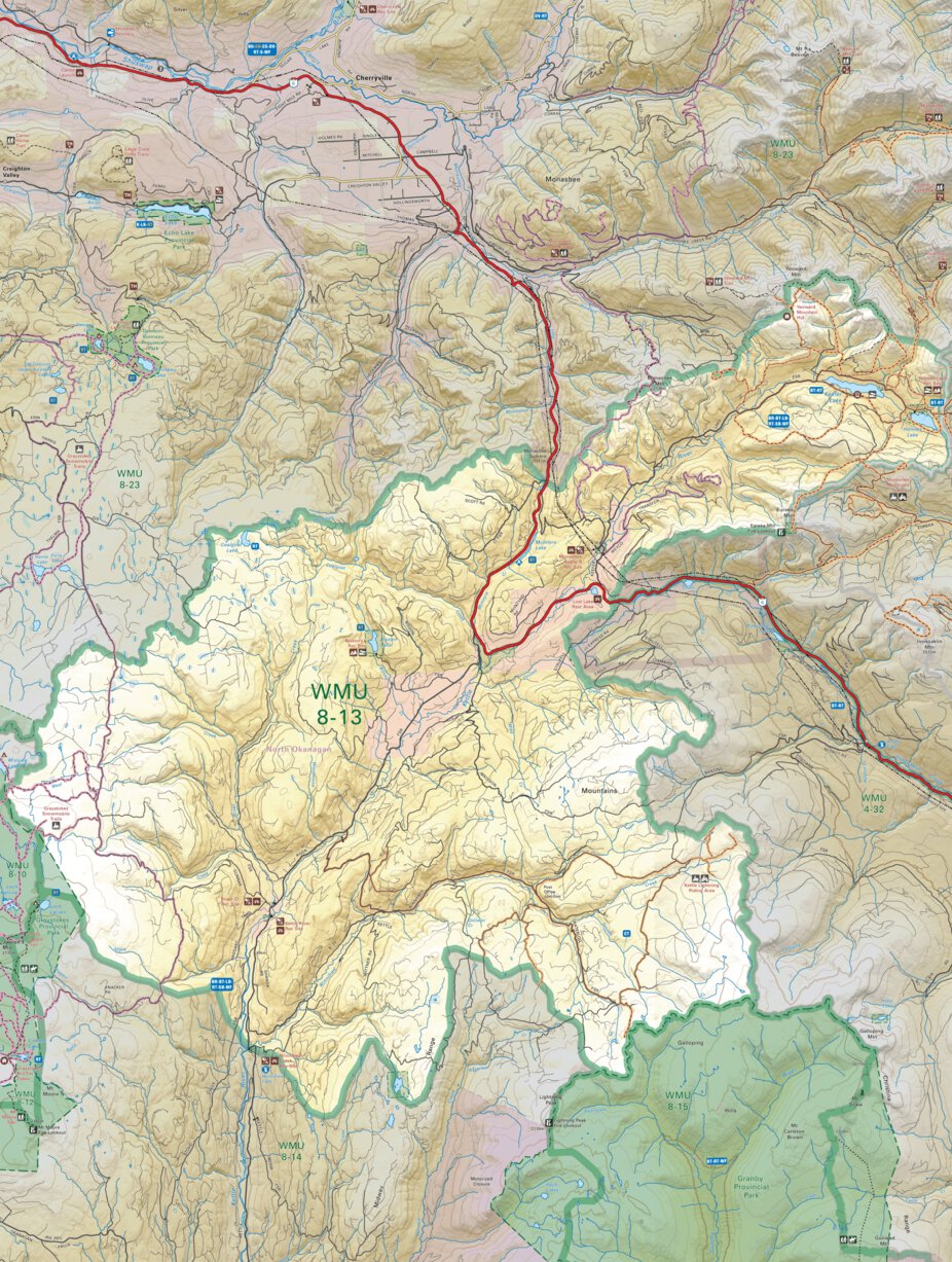 WMU 8-13 Okanagan Region – Hunting Topo BC Map by Backroad Mapbooks ...