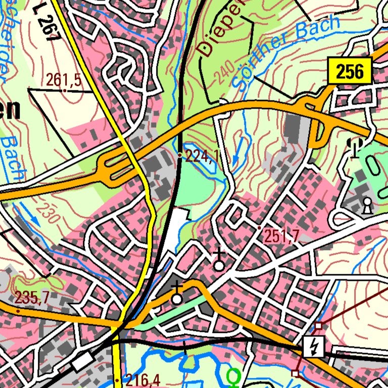 Altenkirchen (Westerwald) (1:50,000) Map by Landesamt fur Vermessung ...