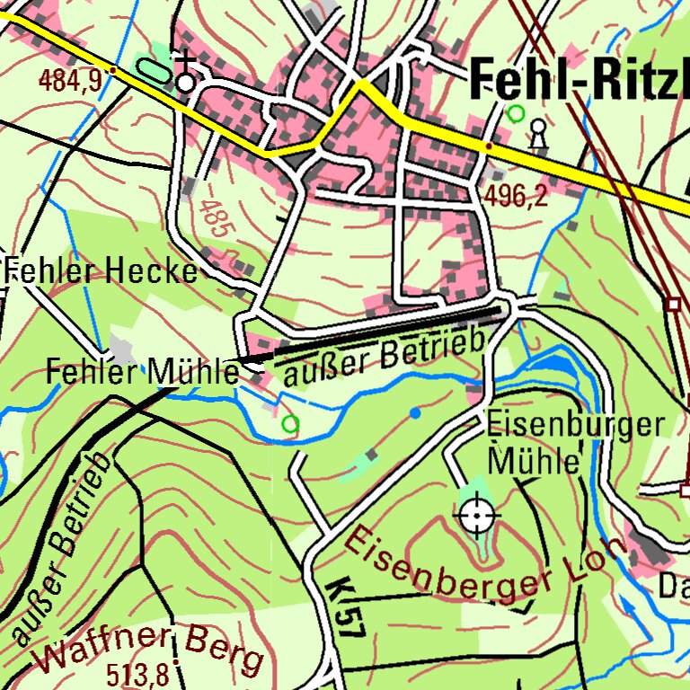 Bad Marienberg (Westerwald) (1:50,000) Map by Landesamt fur Vermessung ...