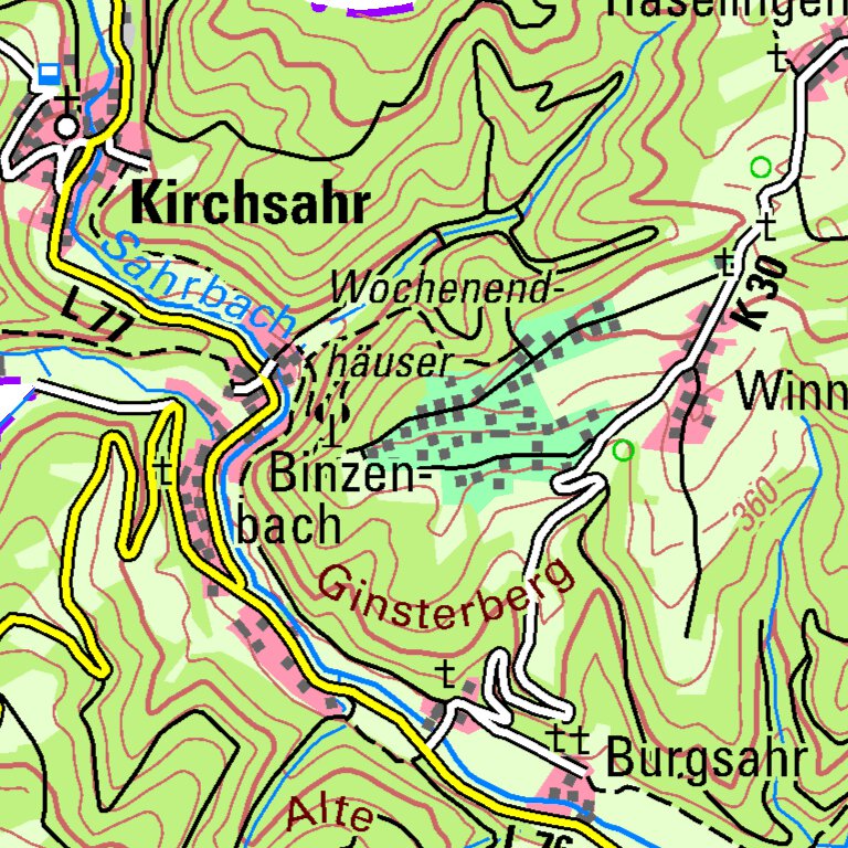 Berg (1:50,000) Map by Landesamt fur Vermessung und ...