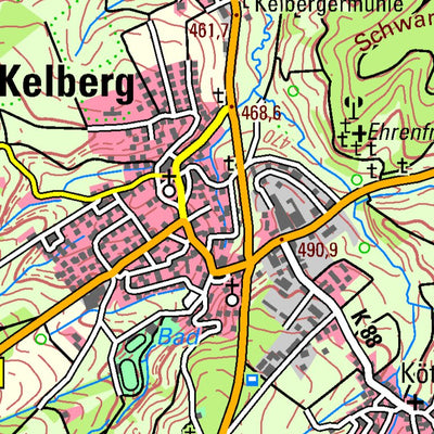 Kelberg (1:50,000) Map by Landesamt fur Vermessung und ...