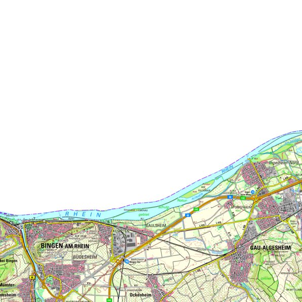 Bingen am Rhein (1:50,000) Map by Landesamt fur Vermessung und ...