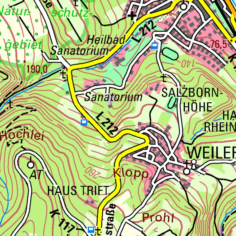 Boppard (1:50,000) Map by Landesamt fur Vermessung und ...