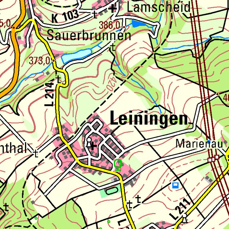 Sankt Goar (1:50,000) Map by Landesamt fur Vermessung und ...