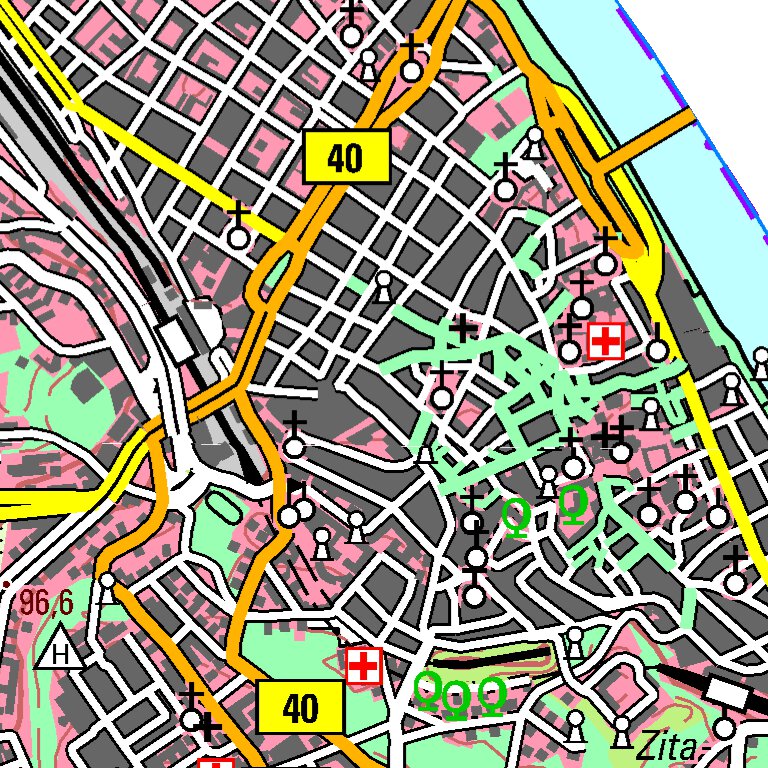 Mainz (1:50,000) Map by Landesamt fur Vermessung und ...
