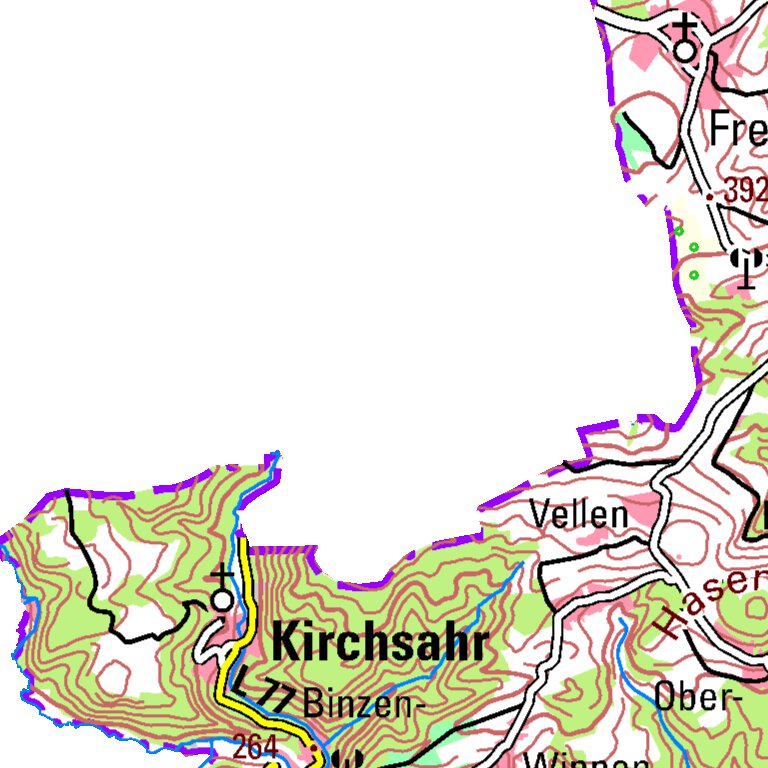 Berg (1:100,000) Map by Landesamt fur Vermessung und ...