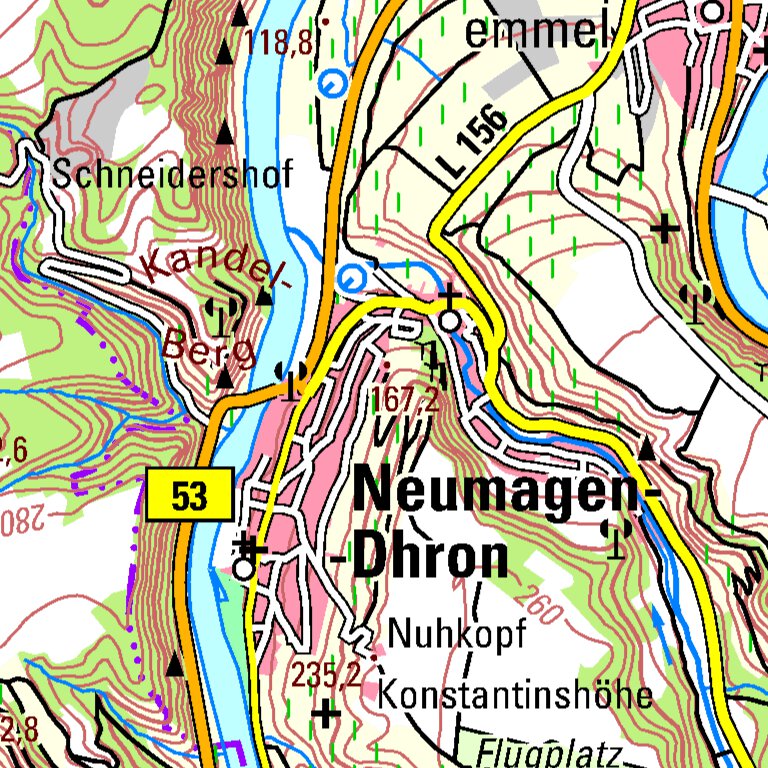 Wittlich (1:100,000) Map by Landesamt fur Vermessung und ...