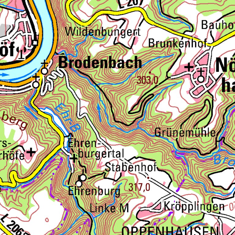 Boppard (1:100,000) Map by Landesamt fur Vermessung und ...