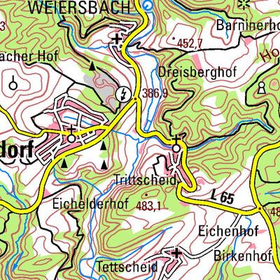 Daun (1:100,000) Map by Landesamt fur Vermessung und ...