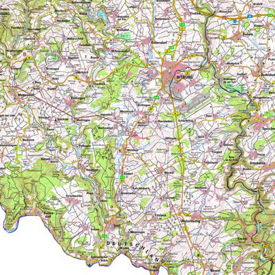 Bitburg (1:100,000) Map by Landesamt fur Vermessung und ...