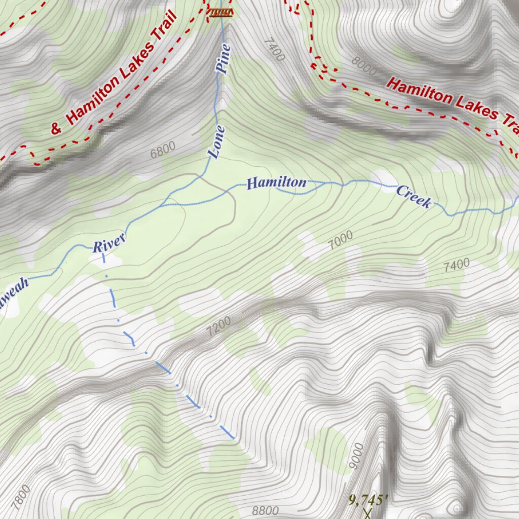 Triple Divide Peak, California 7.5 Minute Topographic Map by Apogee ...
