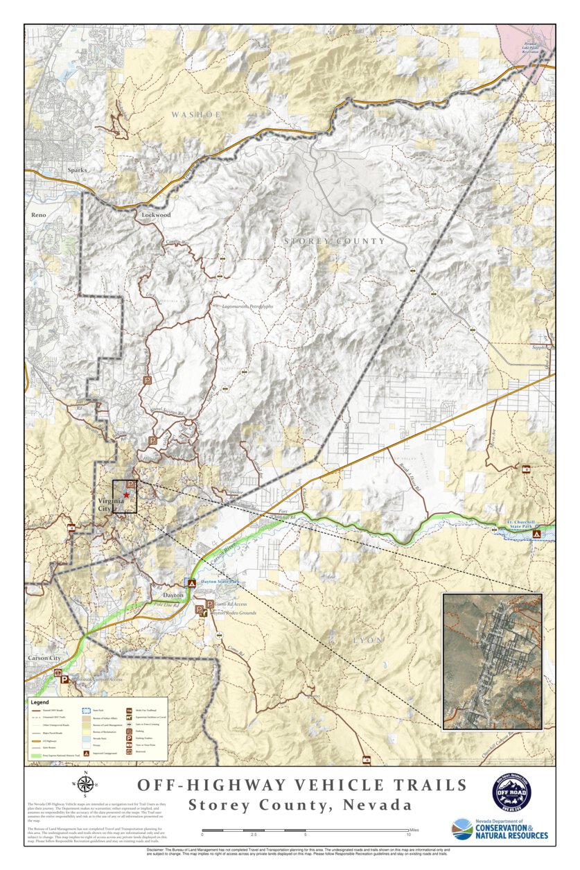 Storey County OHV Trails Map by Nevada Department of Conservation and ...