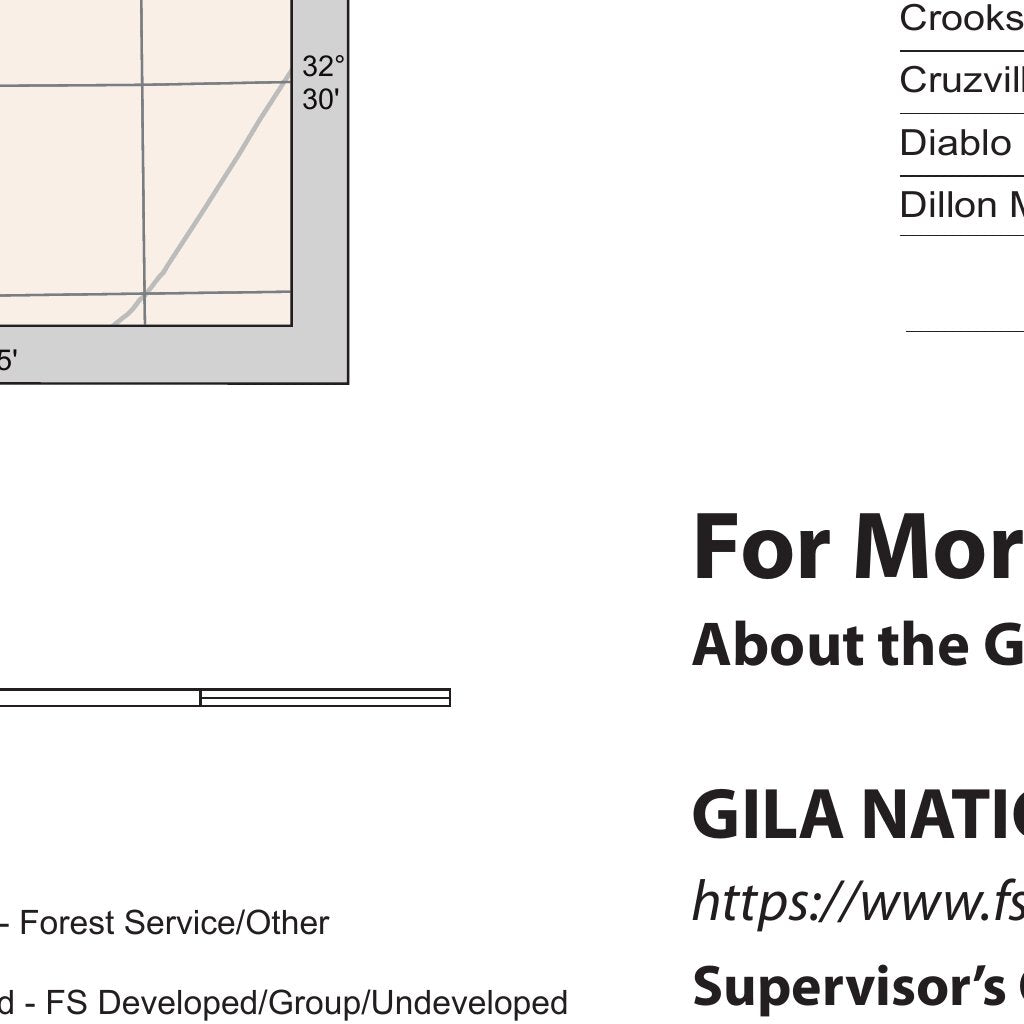 Gila National Forest Quadrangle Map: Atlas Index by US Forest Service ...
