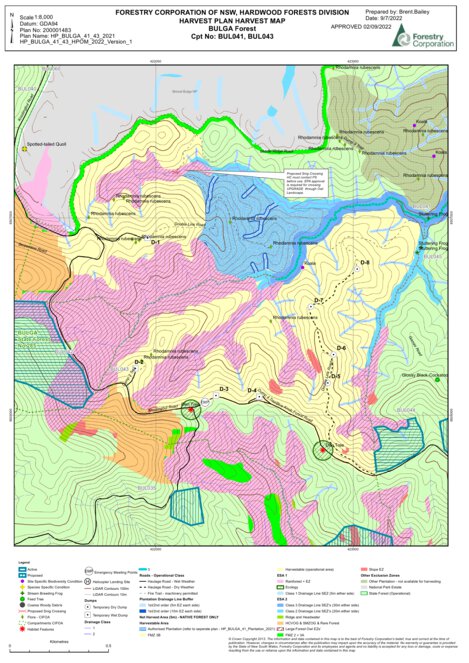 BULGA Cpts 41 and 43 Harvest Plan 2022 Version 1 Map by North East ...