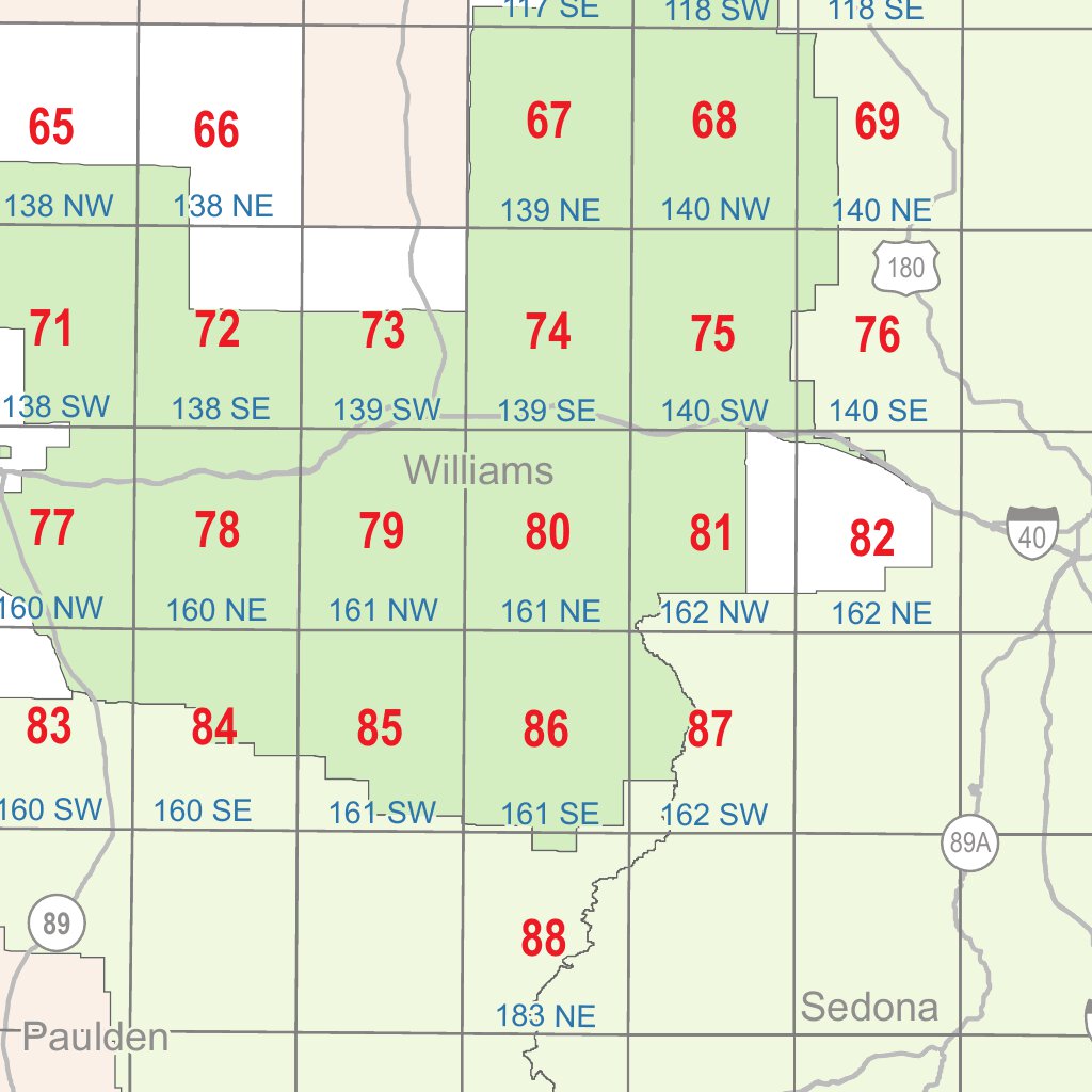 Kaibab National Forest Quadrangle Map Atlas: Atlas Index by US Forest ...