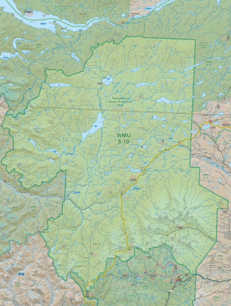 WMU 5-10 Cariboo Region 5 – Hunting Topo BC Map by Backroad Mapbooks ...