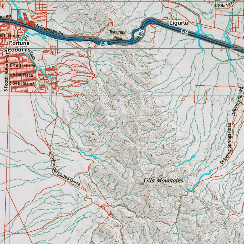 AZ Unit 40B Mule Deer Concentrations Map by Arizona HuntData LLC ...