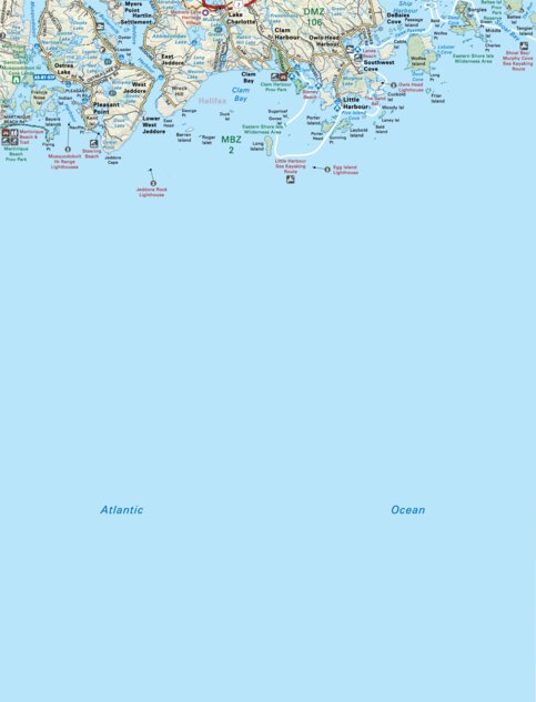 NSNS17 Clam Harbour - Nova Scotia Topo Map by Backroad Mapbooks ...