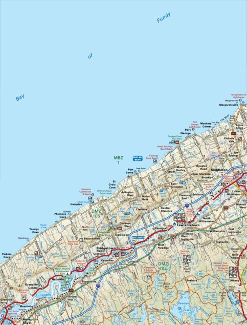NSNS19 Bridgetown - Nova Scotia Topo Map by Backroad Mapbooks | Avenza Maps