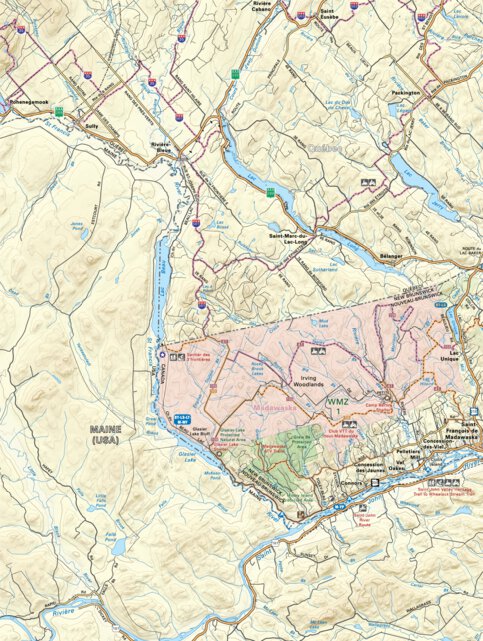 NBNB49 Glasier Lake - New Brunswick Topo Map by Backroad Mapbooks ...