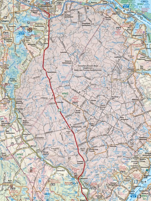 NBNB10 Oromocto - New Brunswick Topo Map by Backroad Mapbooks | Avenza Maps