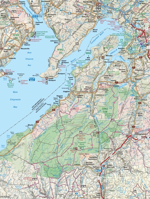 NBNB14 Hopewell Rocks - New Brunswick Topo Map by Backroad Mapbooks ...