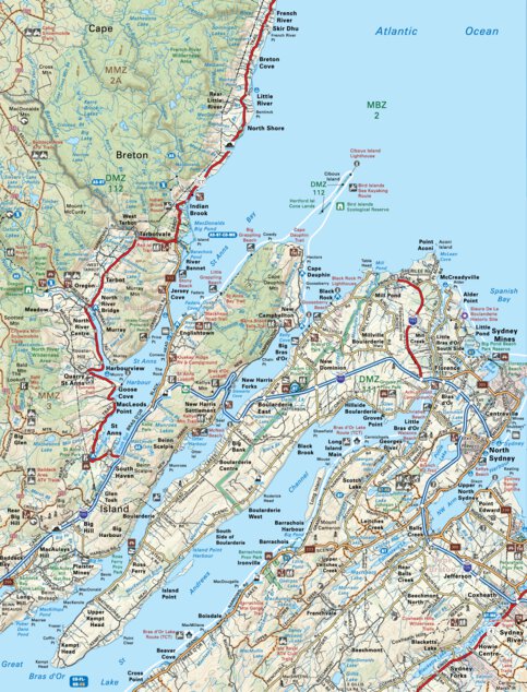 NSNS50 Sydney Mines - Nova Scotia Topo Map by Backroad Mapbooks ...