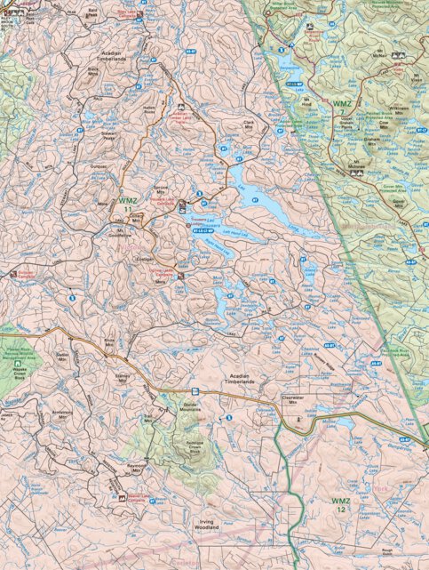 NBNB42 Trousers Lake - New Brunswick Topo Map by Backroad Mapbooks ...