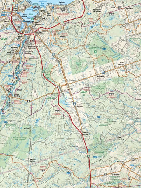 NBNB56 Bathurst - New Brunswick Topo Map by Backroad Mapbooks | Avenza Maps