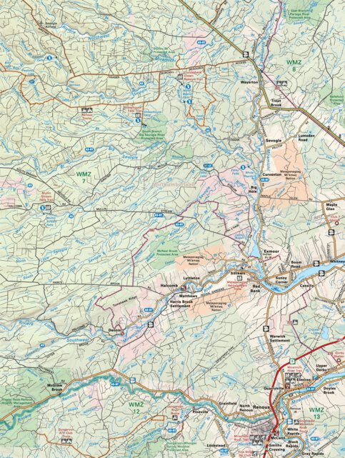 NBNB44 Renous - New Brunswick Topo Map by Backroad Mapbooks | Avenza Maps