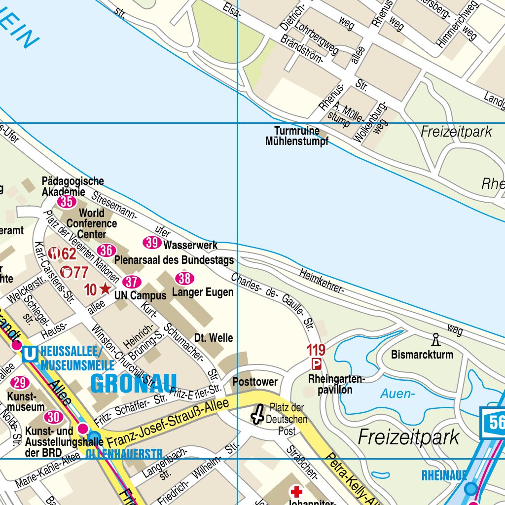 Citymap Bonn 2023 Map by Reise Know-How Verlag Peter Rump GmbH | Avenza ...