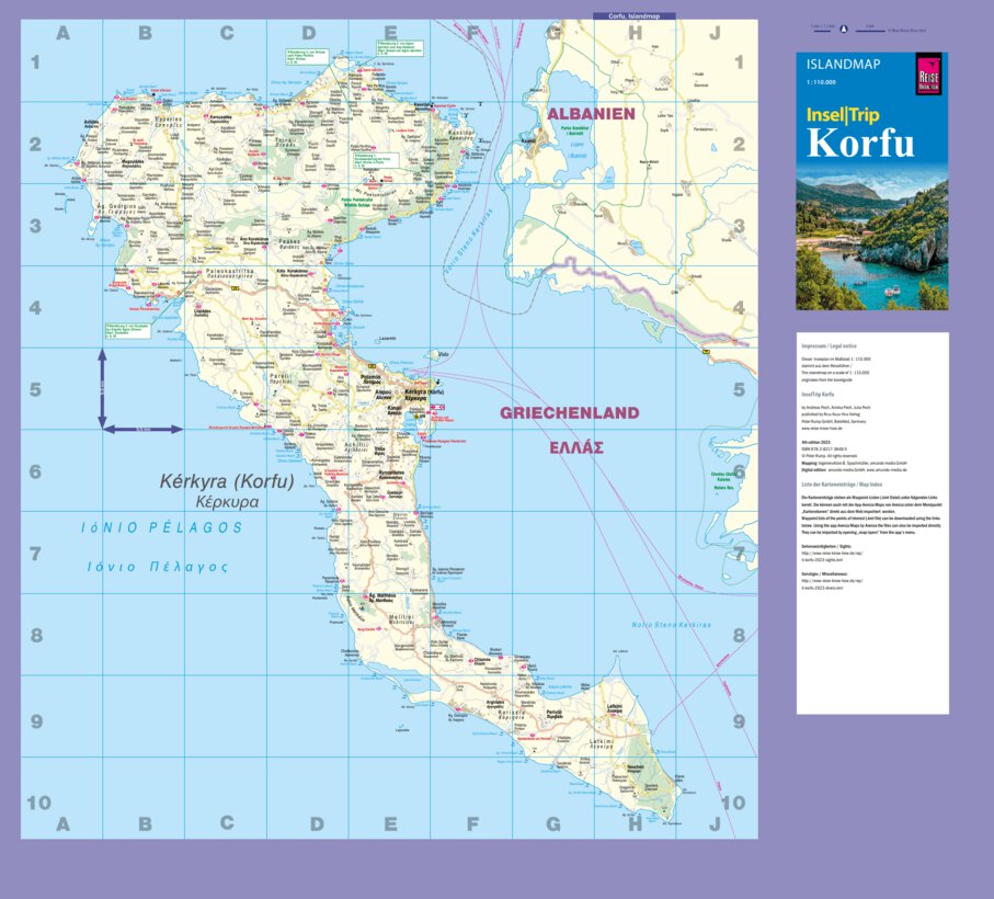 Islandmap Korfu 2023 Map by Reise Know-How Verlag Peter Rump GmbH ...