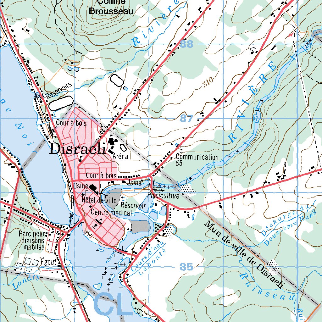 Disraeli, QC (021E14 CanMatrix) Map by Natural Resources Canada ...