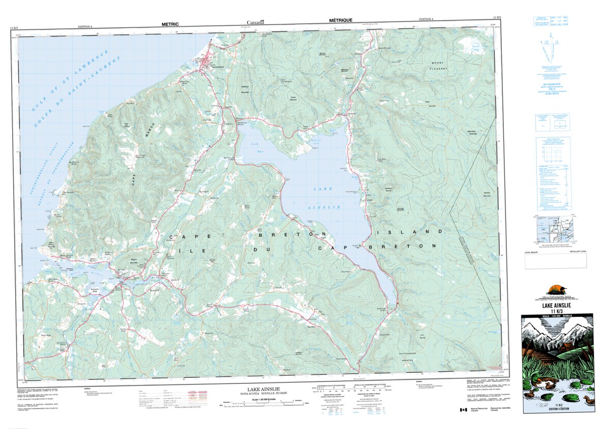Lake Ainslie, NS (011K03 CanMatrix) Map by Natural Resources Canada ...