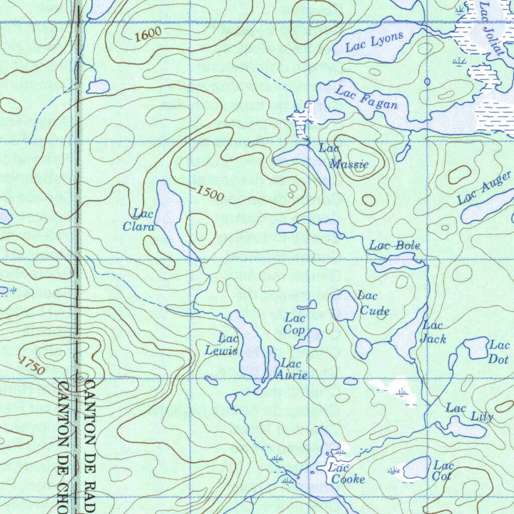 Lac Échouani, QC (031O13 CanMatrix) Map by Natural Resources Canada ...