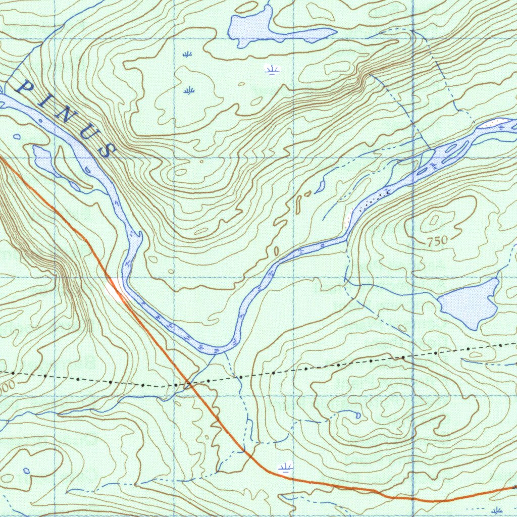Pinus River, NL (013F03 CanMatrix) Map by Natural Resources Canada ...