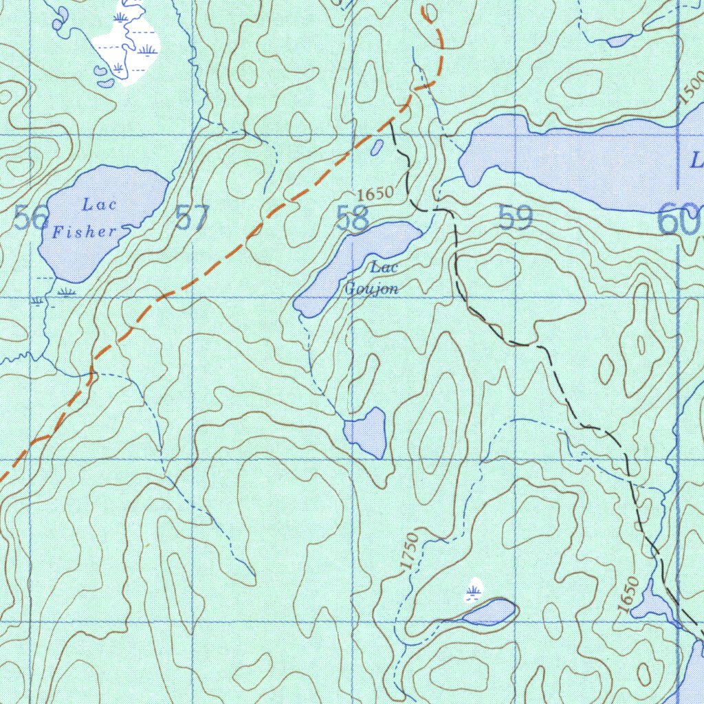 Lac Manouane, QC (031O09 CanMatrix) Map by Natural Resources Canada ...