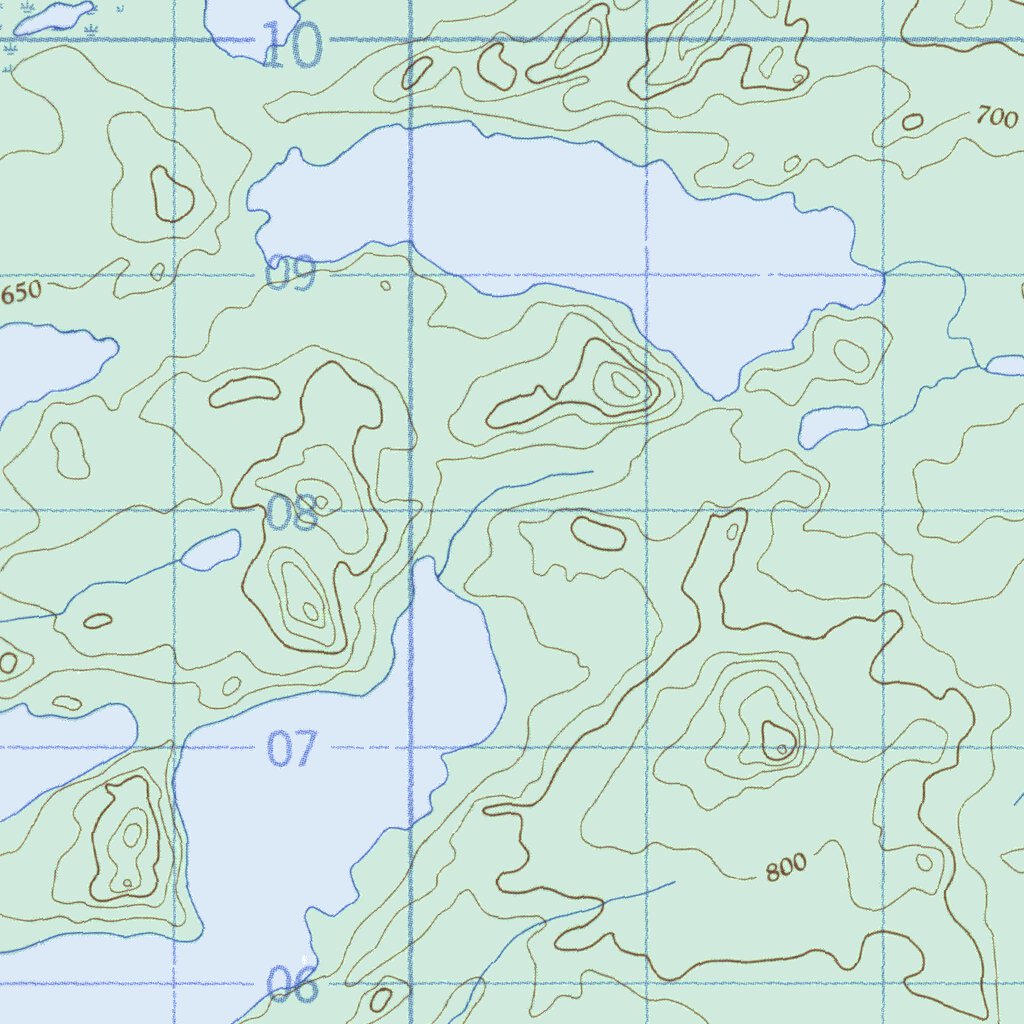 Lac Sakami, QC (033F07 CanMatrix) Map by Natural Resources Canada ...