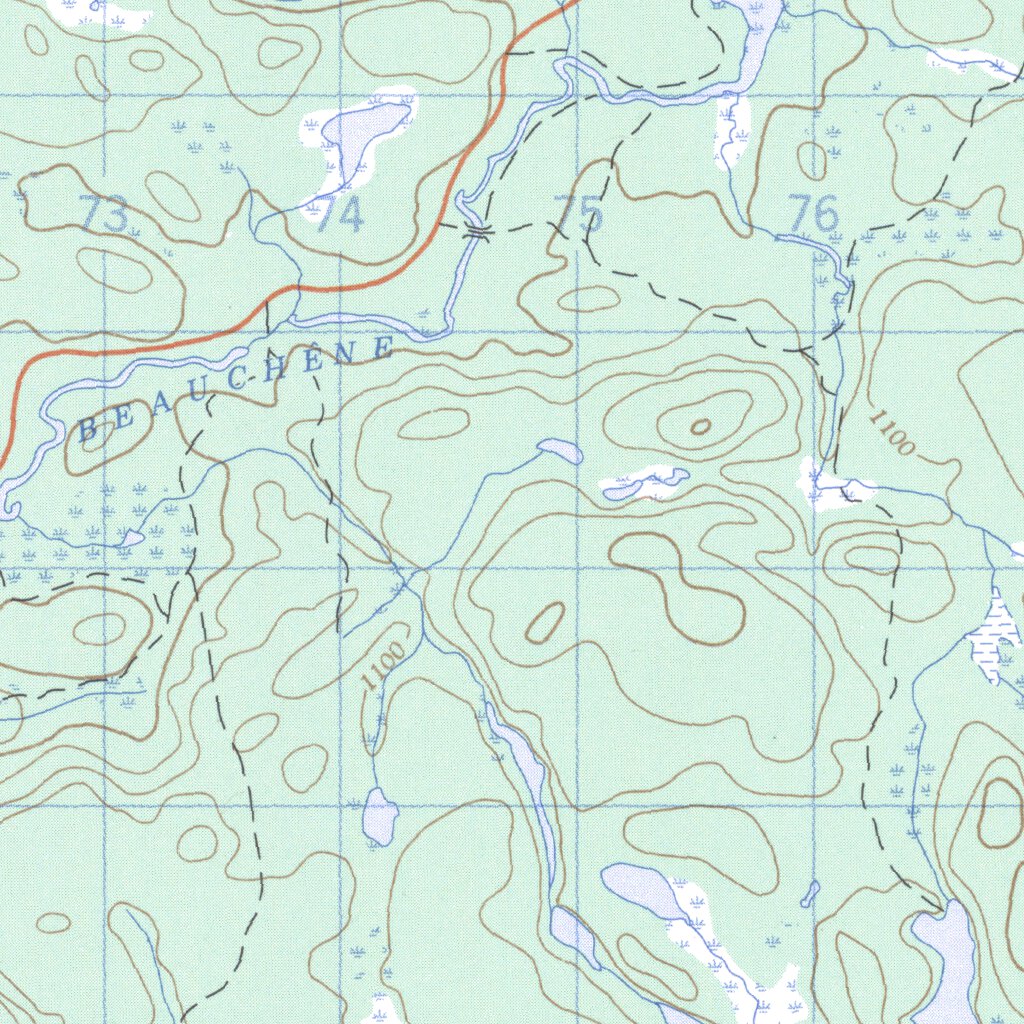 Lac Beauchêne, ON (031L10 CanMatrix) Map by Natural Resources Canada | Avenza Maps